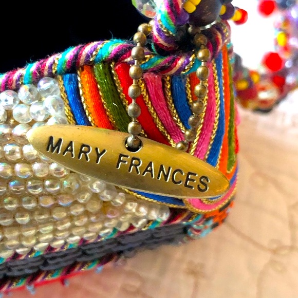 Mary Frances | Bags | Mary Frances Embellishedbeaded Clamshell Mini ...